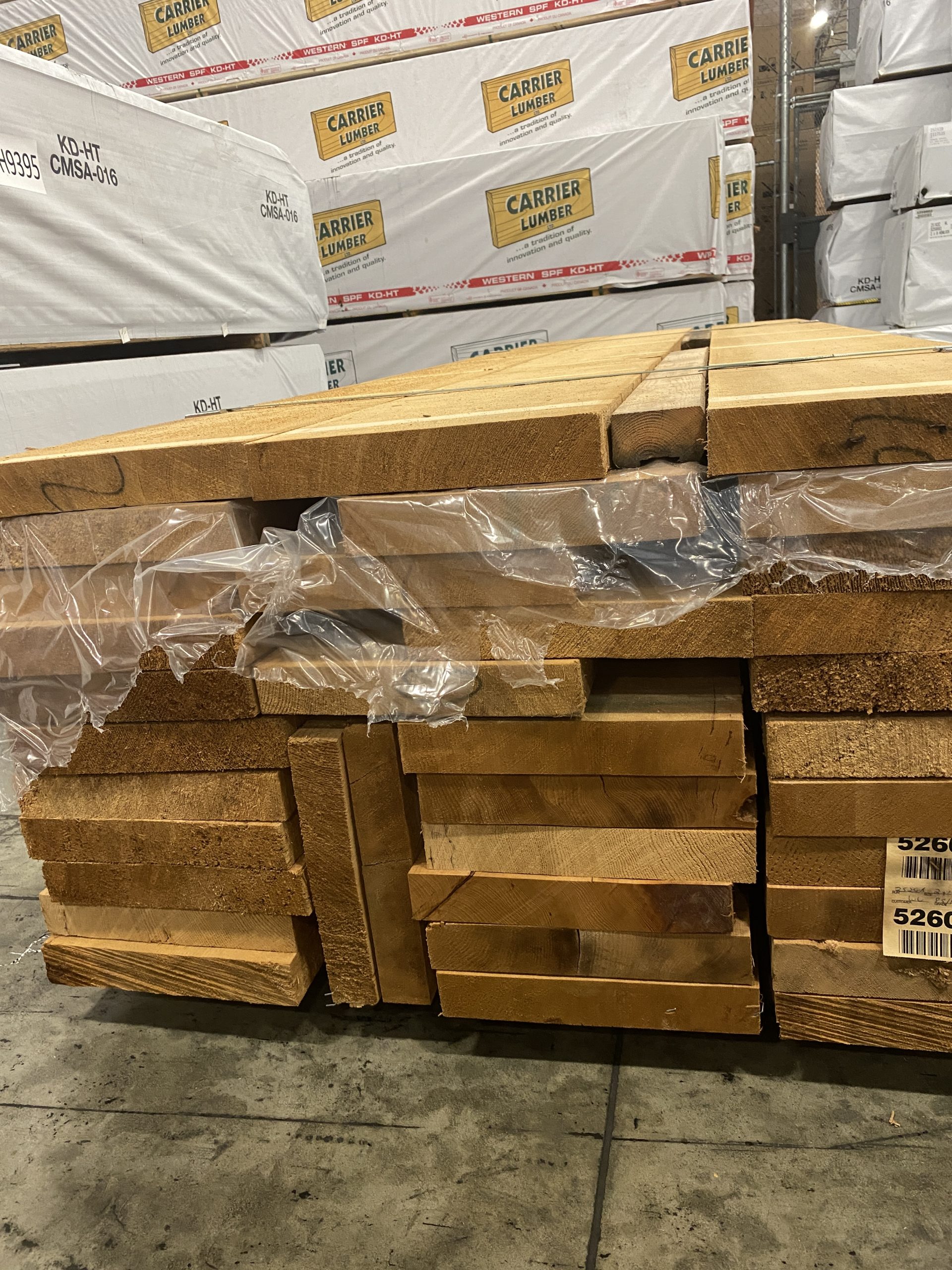 Hemlock 2″x12″ 85/15 CLR VG RGH KD – T&H Forest Industries, Ltd.